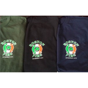 Boston Fire Department Shamrock Tee Shirt